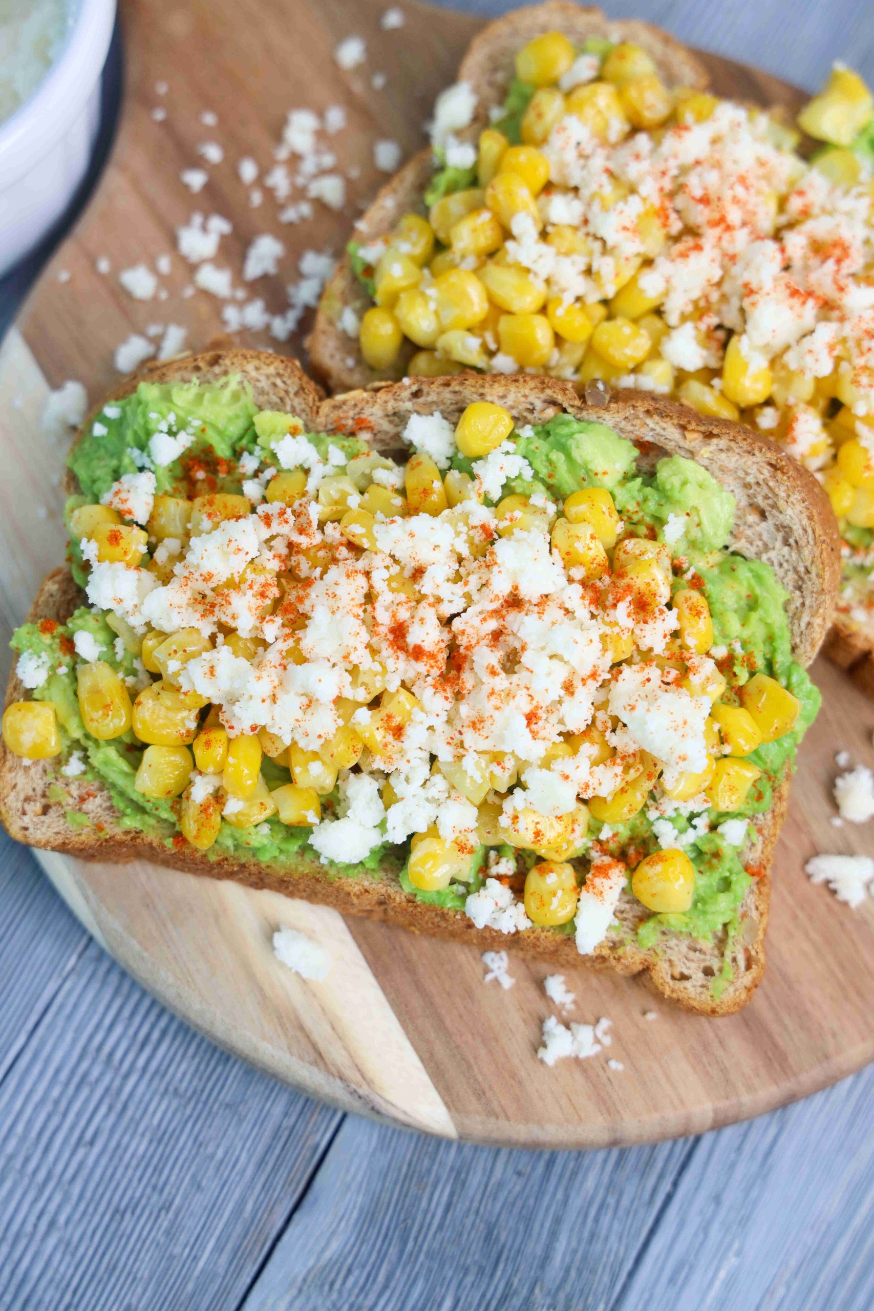 The Ultimate Mexican Avocado Toast with Corn and Queso Fresco - Chop ...